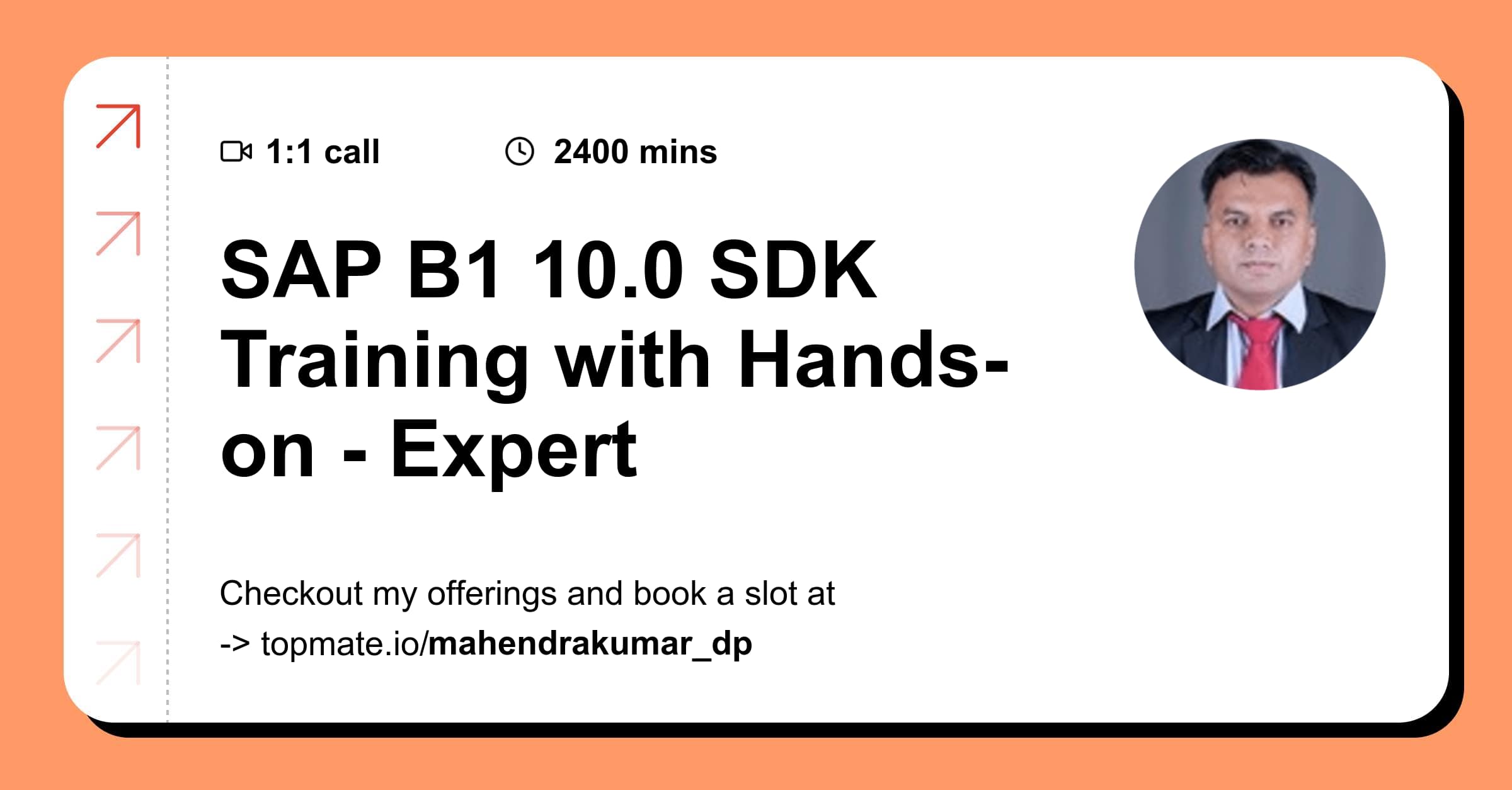SAP B1 10.0 SDK Training with Hands-on - Expert with Mahendrakumar D.P.
